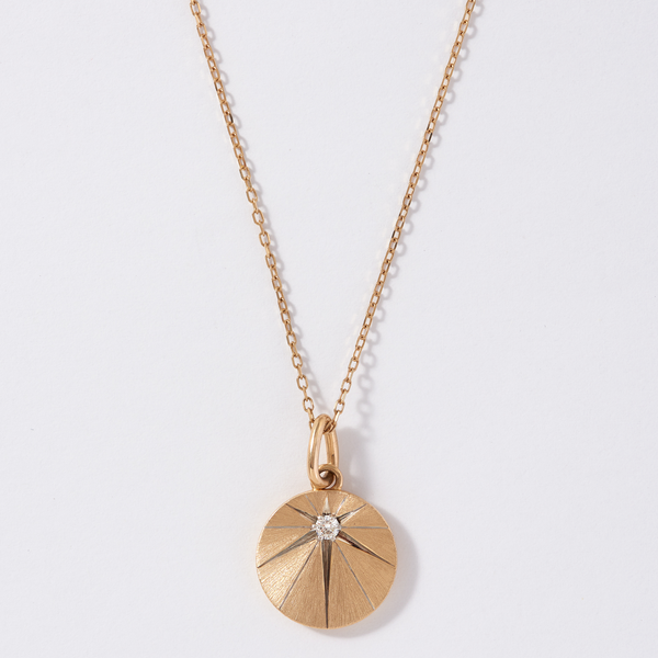 Luxury Elemental Fire Necklace in Yellow Gold | Lab-Grown Skydiamond